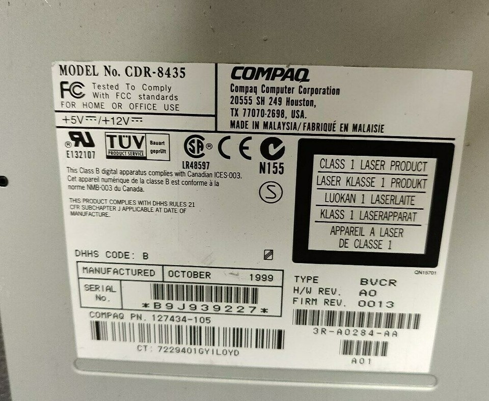 DEC Compaq 127434-105 / 3R-A0284-AA 32x internal IDE CD-ROM Drive | eBay