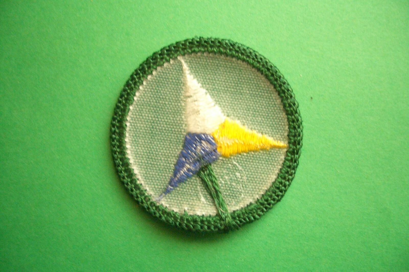 Vintage 1970s Girl Scouts Multi-Color Triangle Red Yellow Blue Merit ...