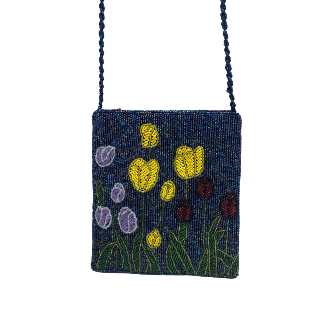 Vintage Ermo Collection Beaded Bag Flowers Beads Desi… - Gem