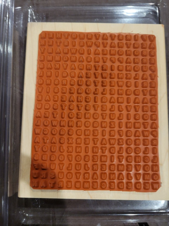 Word Search Retired Stampin' Up! Wood Mount Background stamp | eBay