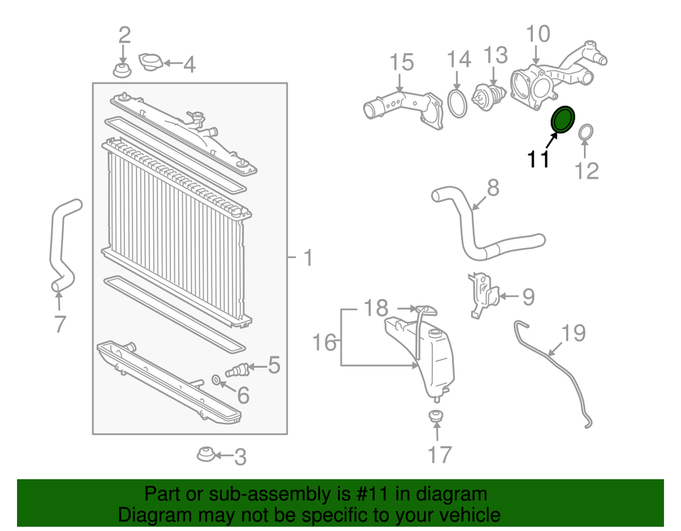 Genuine Lexus Thermostat Housing Gasket 16325-0P020 | eBay