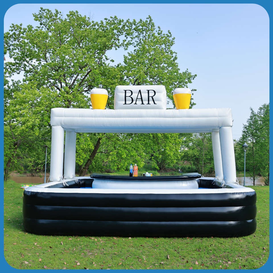 15ftx15ft Inflatable Outdoor Pool Bar Water Blow Up Bar Party Event ...