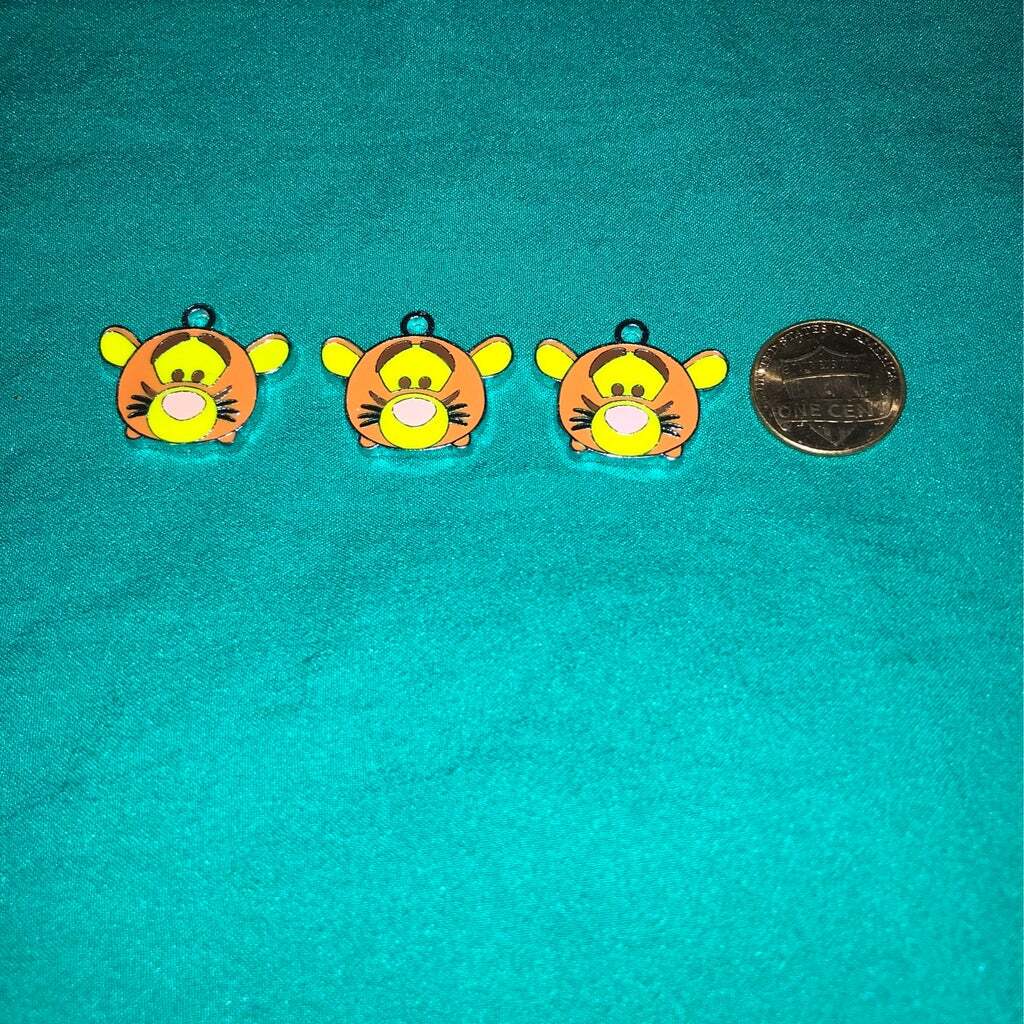 Tigger (a) Charm Supply Enamel Charm 1 / 2 or 3 pcs | eBay