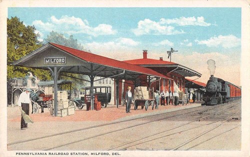 Milford Delaware Train Station Vintage Postcard AA28300 | eBay