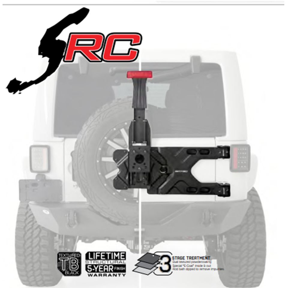 Smittybilt Trail Jack Mount Oversize Black For HD Pivot Rear Tire ...