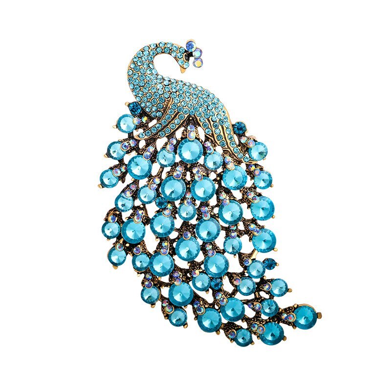 Elegant Peacock Luxury Brooches Fashion Crystal Corsage Party Jewelry ...