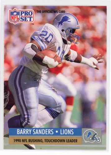 1991 Pro Set Barry Sanders Detroit Lions #10 | eBay