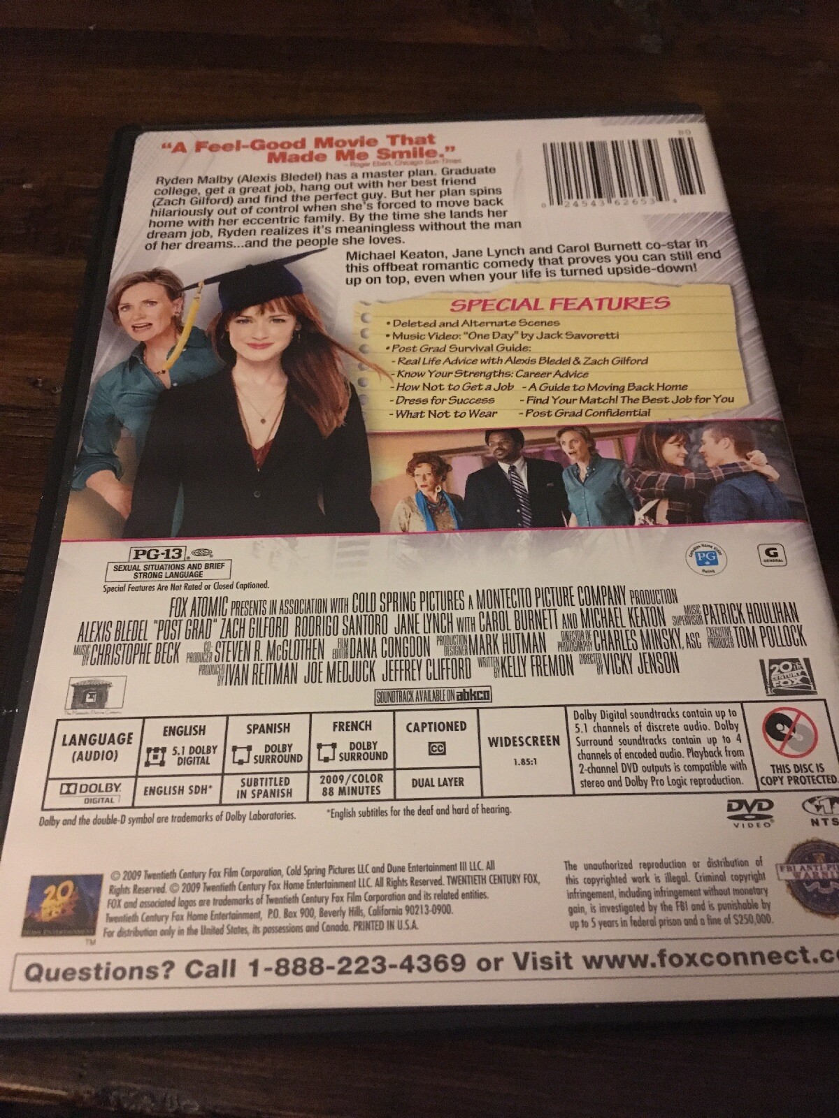 Post Grad DVD Alexis Bledel Jane Lynch Carol Burnett Michael Keaton ...