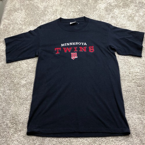 Vintage Minnesota Twins LEE Medium Shirt 90s Cotton Baseball Mens Navy ...