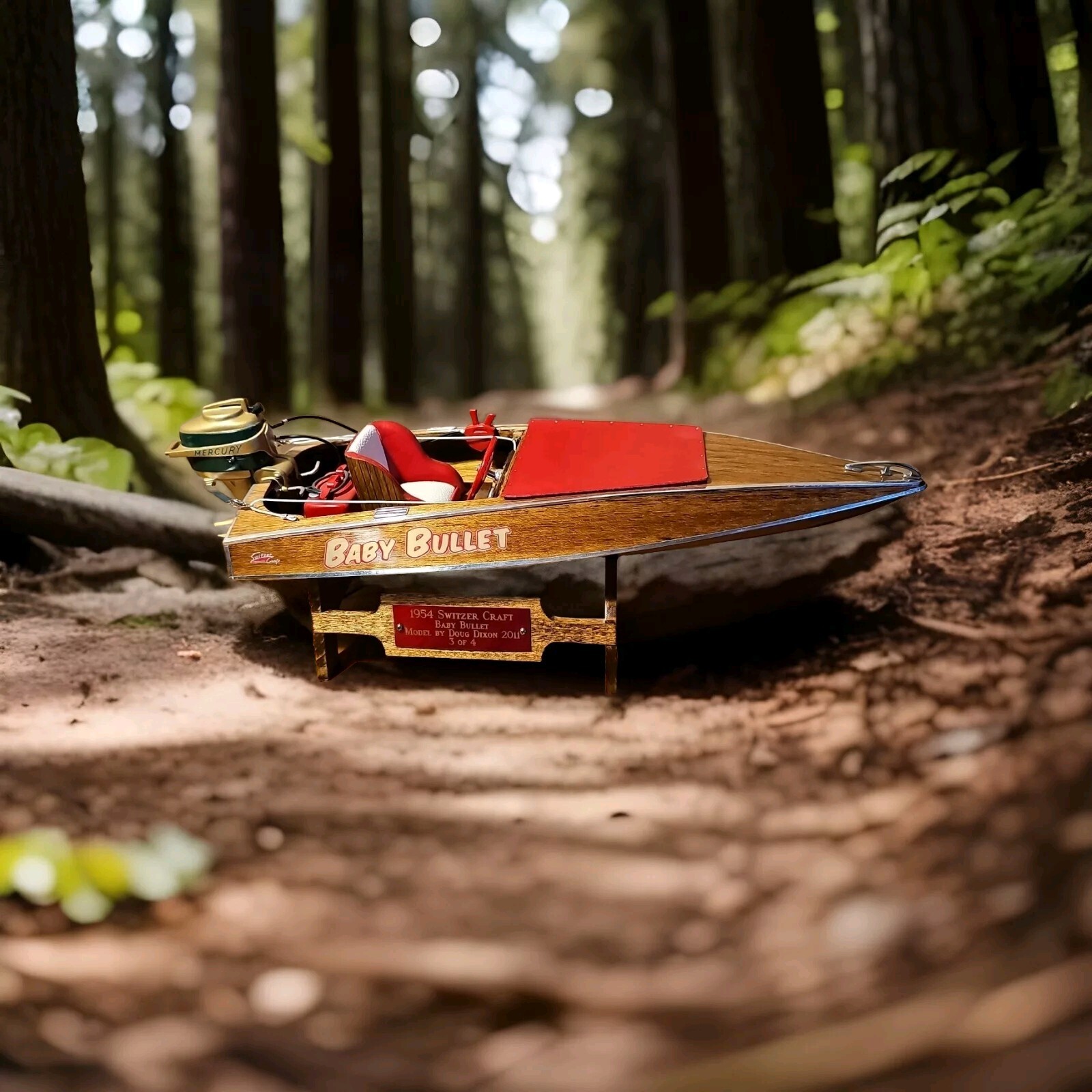 1954 Switzer Craft Baby Bullet & Mercury 20H Scratch Built Model Boat K ...