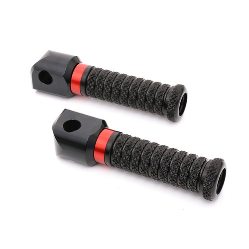 RRING Red Grip Rear Foot Pegs For Aprilia Shiver 900 17 18 19 20 21 22 ...