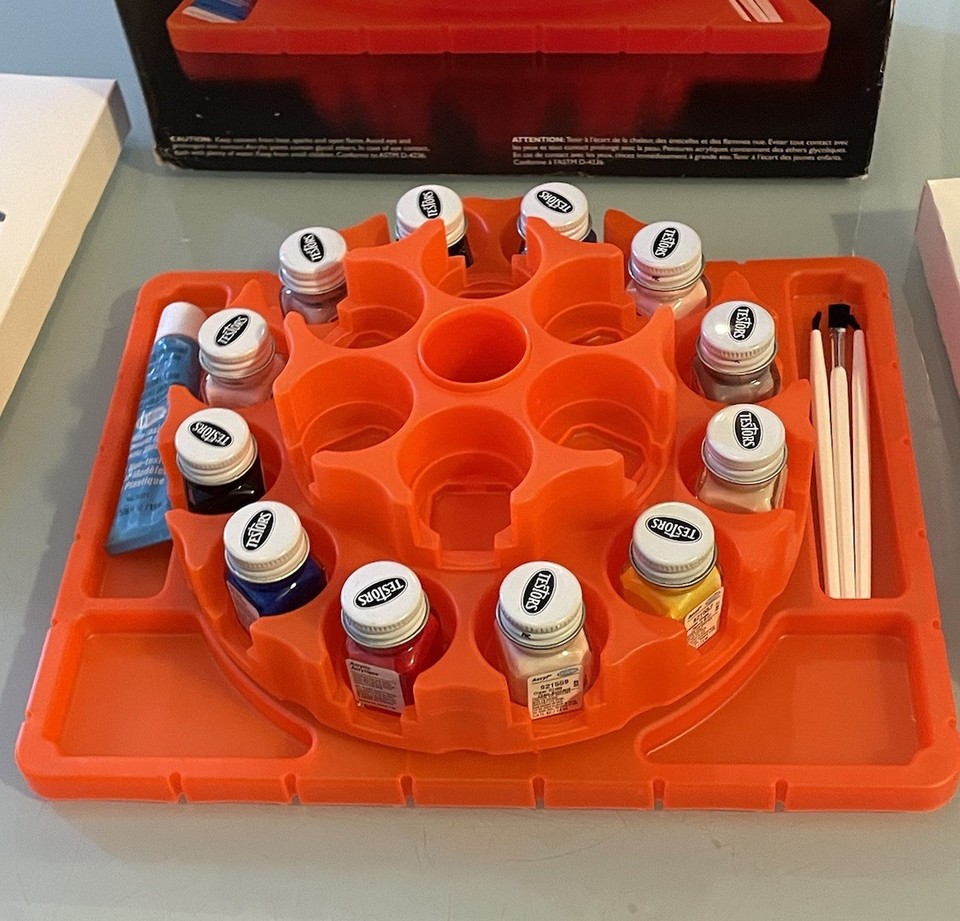 NOS TESTORS # 9178 Acrylic Paint Set With Orange Rotating Carousel ...