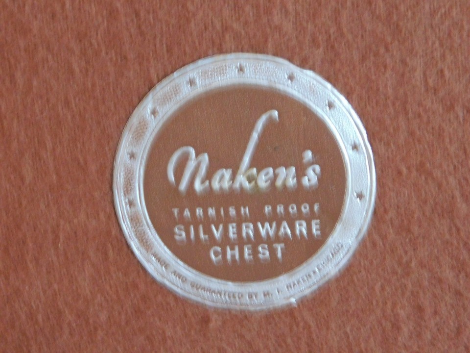 NAKEN'S TARNISH PROOF SILVERWARE CHEST - Medium Brown Wood with Drawer ...