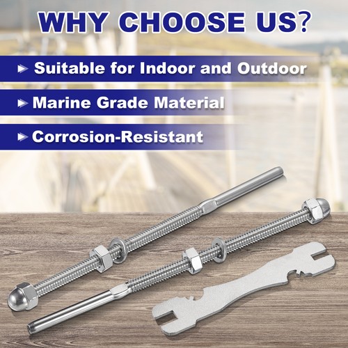 20 Pack Cable Railing Kit, 6inch Long 1/8inch Swage Threaded Stud ...