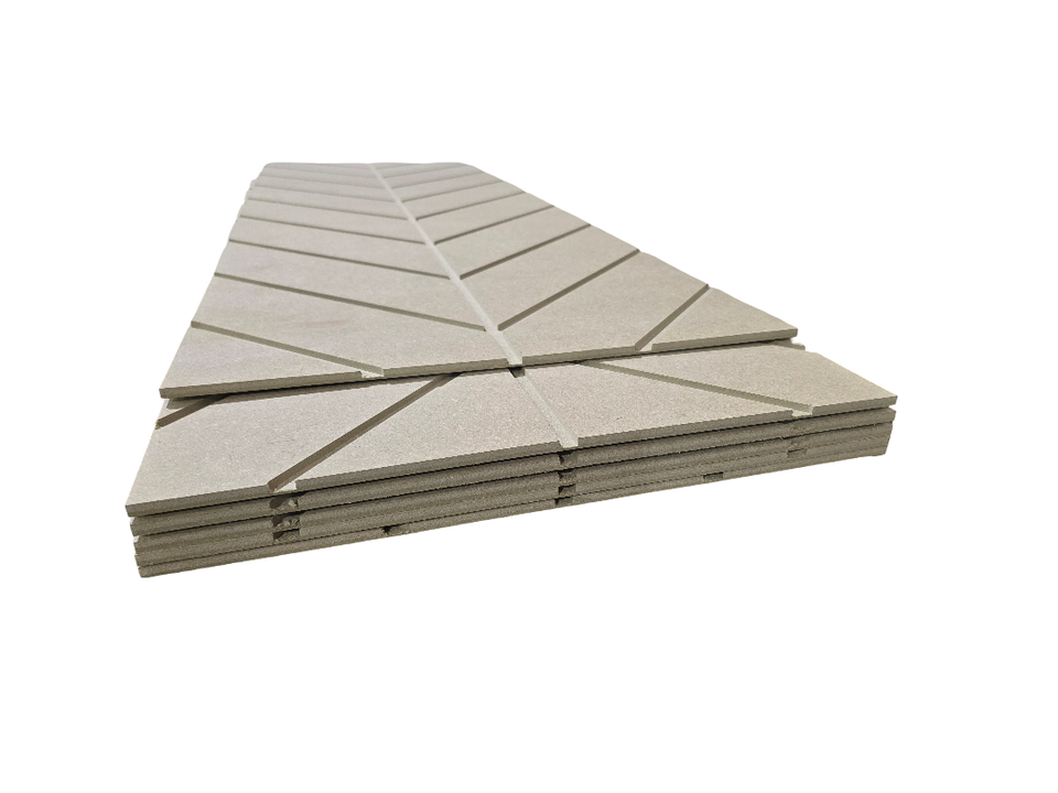 DIY Wall Panelling V Grooved Chevron MR MDF Wall panels 400mm x 1200mm ...