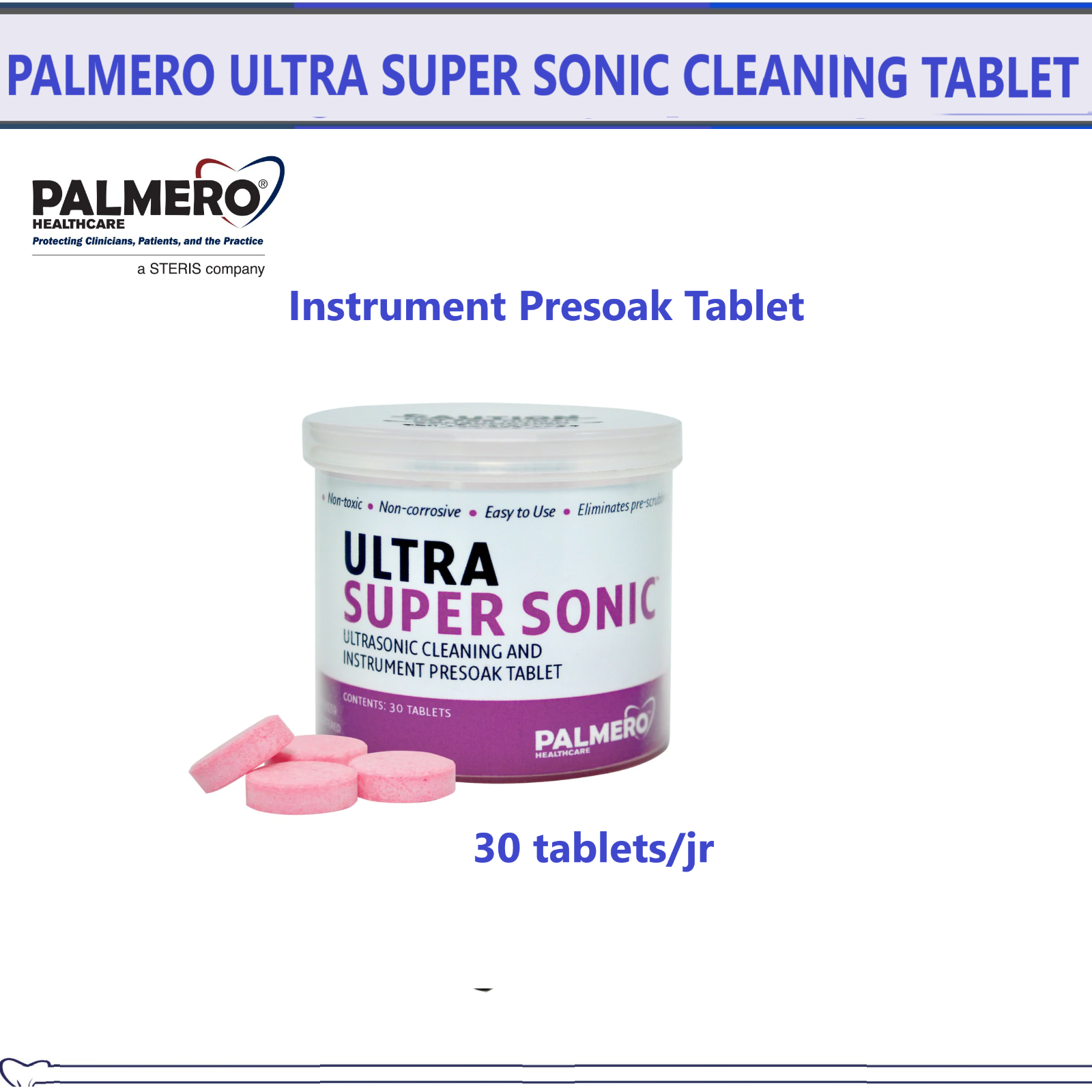 Dental Ultra Super Sonic Cleaning and Instrument Presoak Tablets, 30/Pk ...