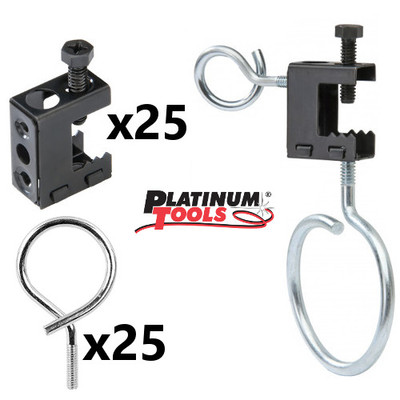 25 Pack Platinum Tools Steel Beam Clamp + 2" Bridle Ring PLA1095 x25 ...