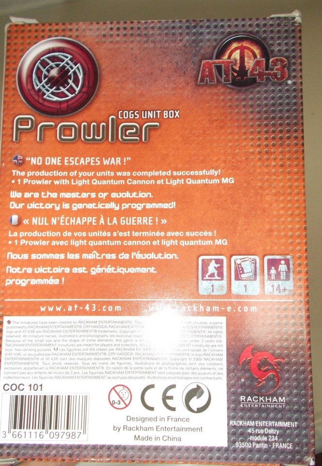 AT-43 Prowler COGS Unit Box Rackham Miniature Painted AT43 NEW | eBay