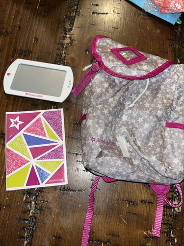 American Girl 2017 School Backpack Set for Dolls Gray Star Print with ...