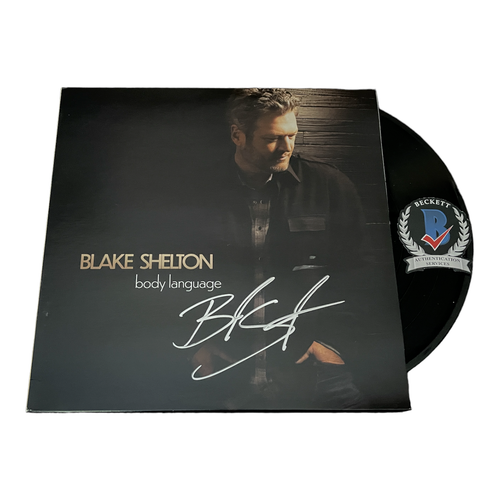 BLAKE SHELTON SIGNED AUTOGRAPH BODY LANGUAGE LP VINYL BECKETT | eBay