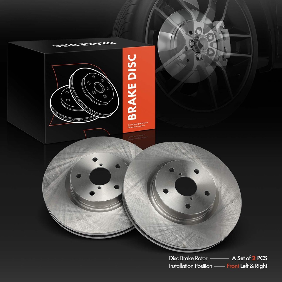 2Pcs Front LH & RH Side Disc Brake Rotors for Subaru Legacy Tribeca ...
