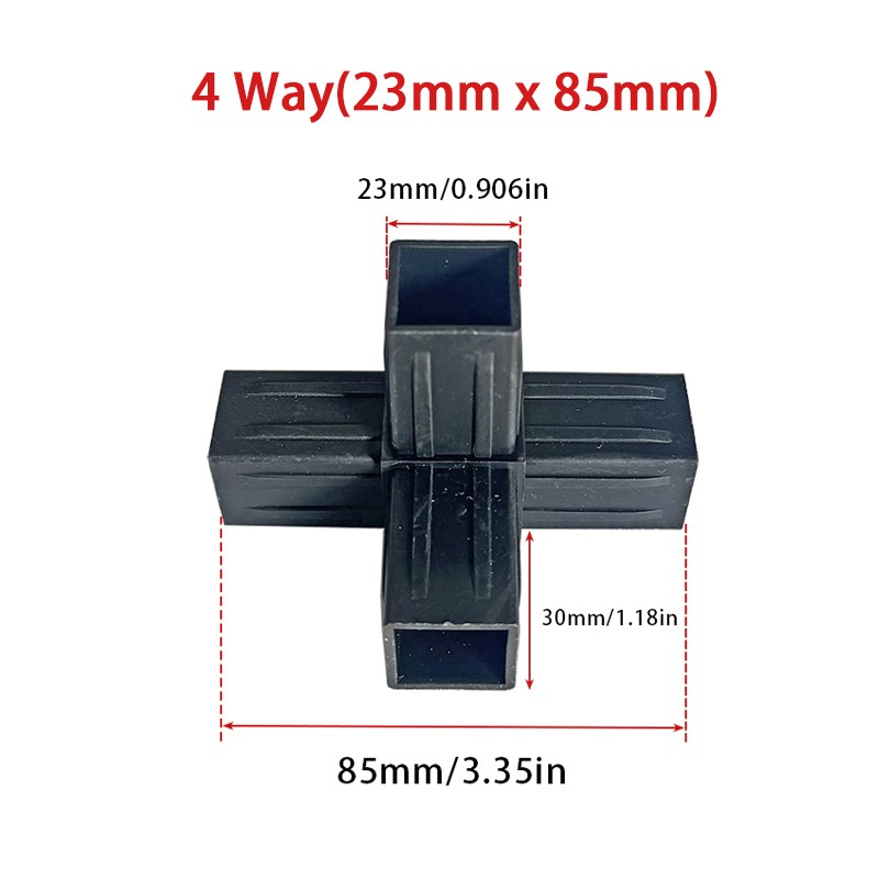 3/4/5 Way Corner Tube Connector L Plastic Connectors Square Tube Joint ...