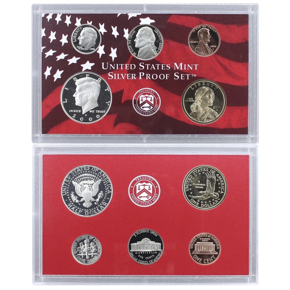 2000 Silver Proof Set U.S. Mint Original Government Packaging OGP COA ...