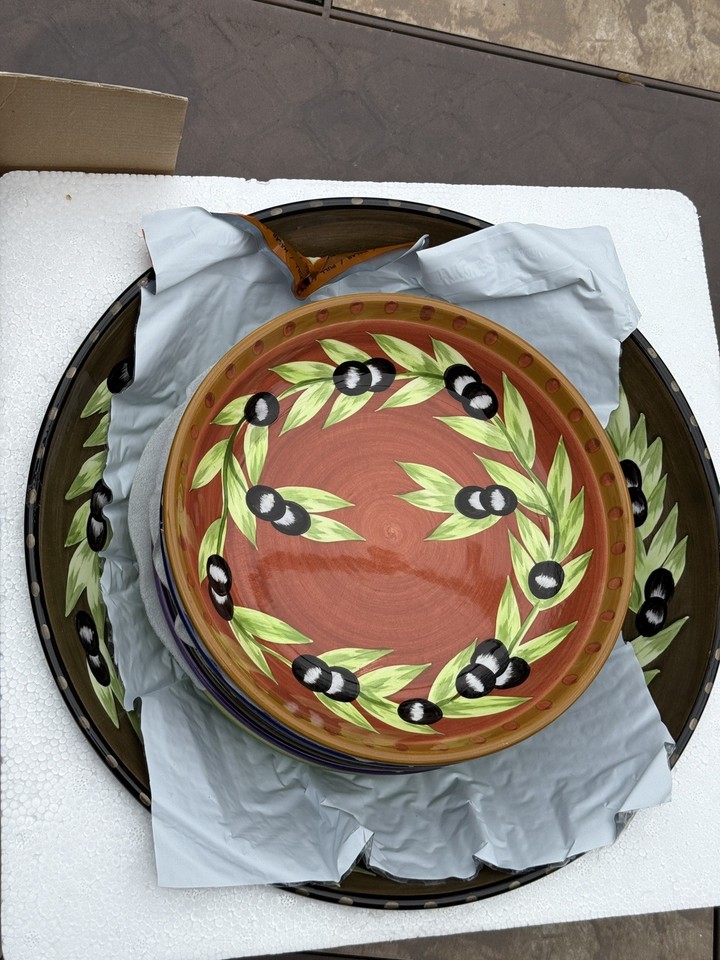 Gates Ware by Laurie Gates 6 Piece Olive Pasta Bowl Set | eBay