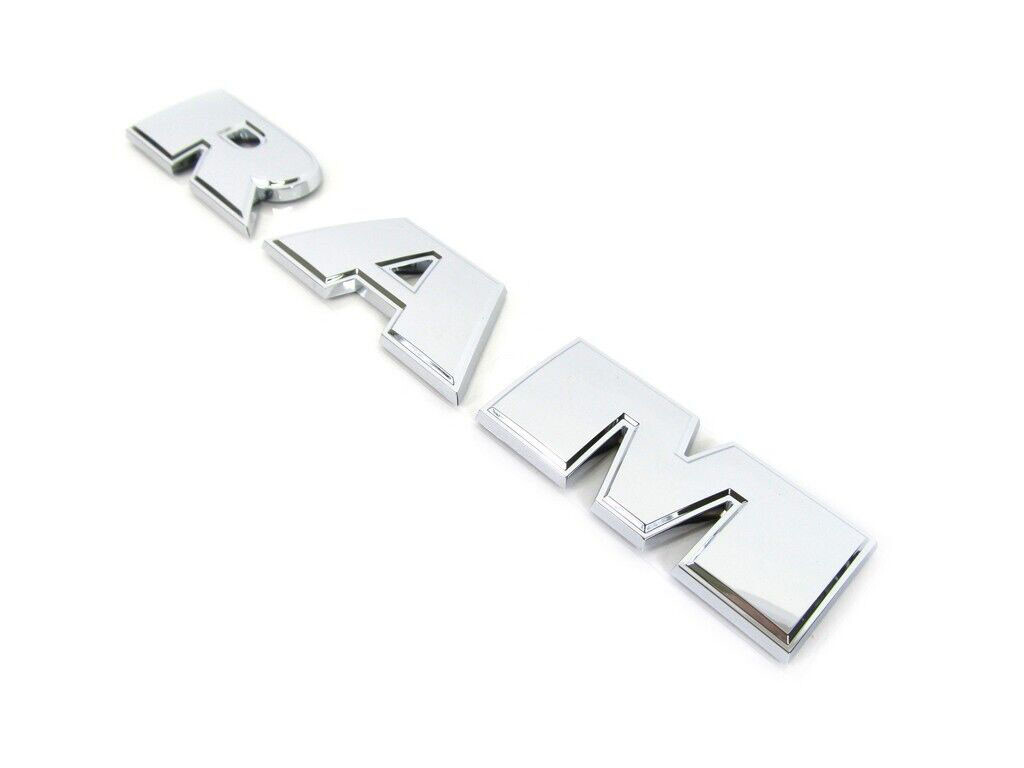 08-18 Dodge Ram 1500 2500 FRONT DOOR CHROME RAM NAMEPLATE EMBLEM OEM ...