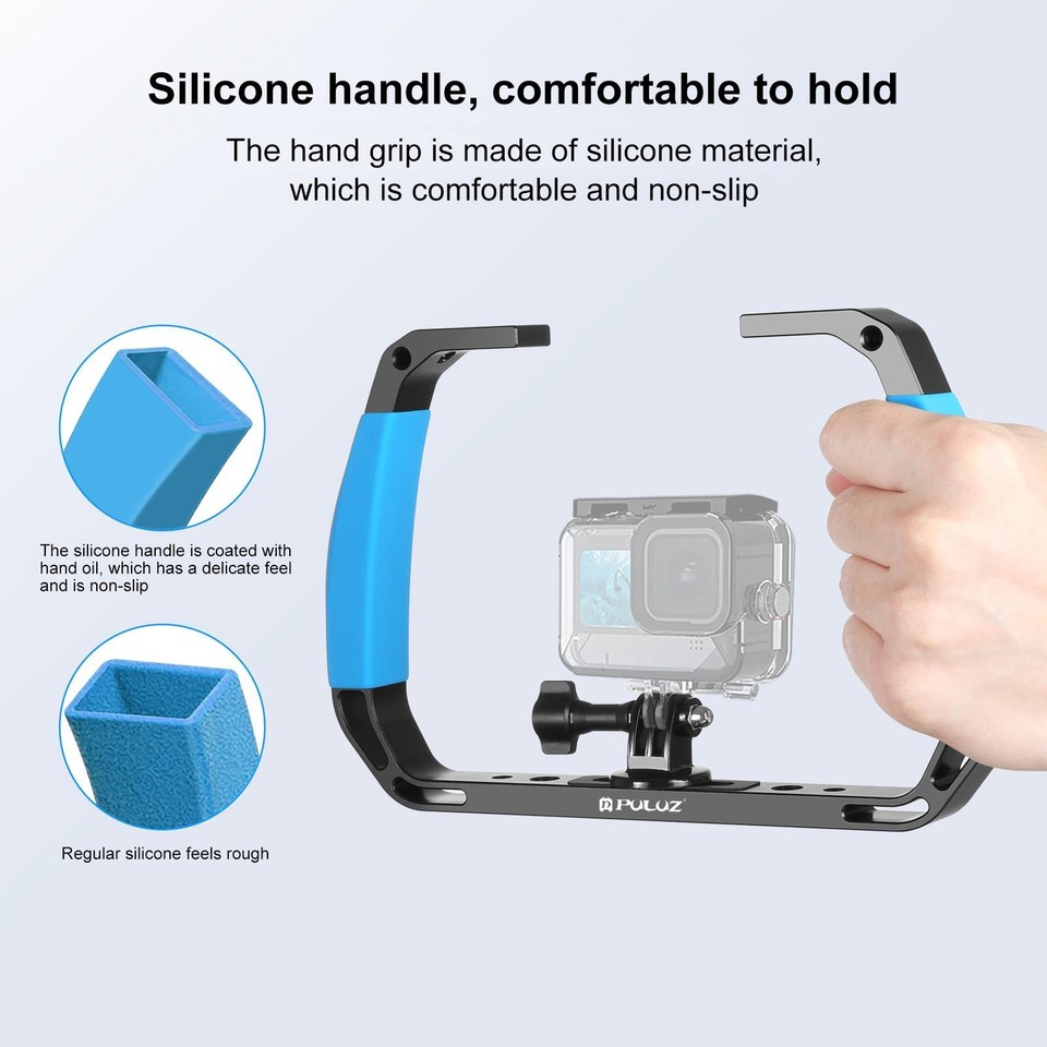 Dual Silicone Handles Underwater Diving Rig Handheld Stabilizer for ...