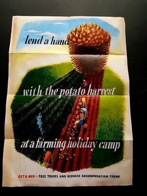 1944 WWii USA AMERICA BRITISH ANTI WOMEN LADY POTATO FARM WAR ...