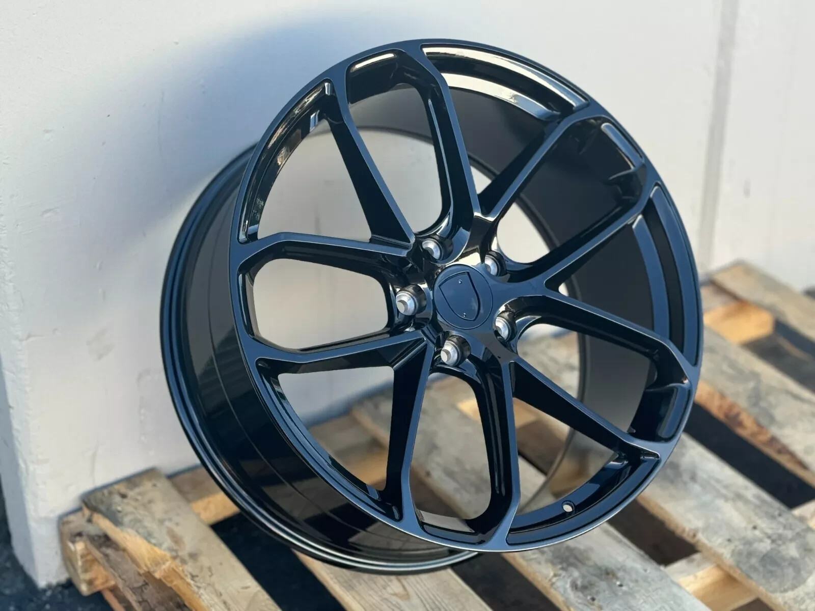 22x9.5 / 22x11.5 Staggered 22" Black Wheels For Porsche Cayenne Rims ...