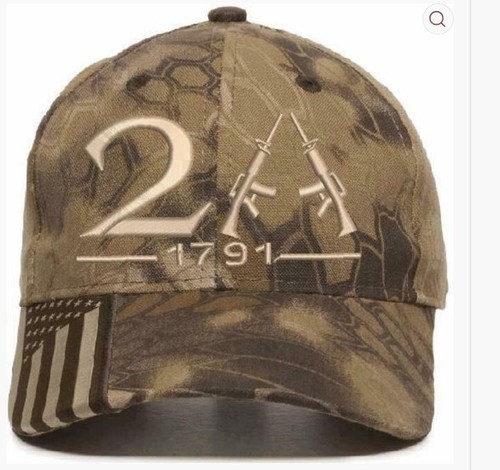 Kryptek 2nd Amendment 1791 Cross Guns 2A Embroidered Hat Highlander USA Flag | eBay