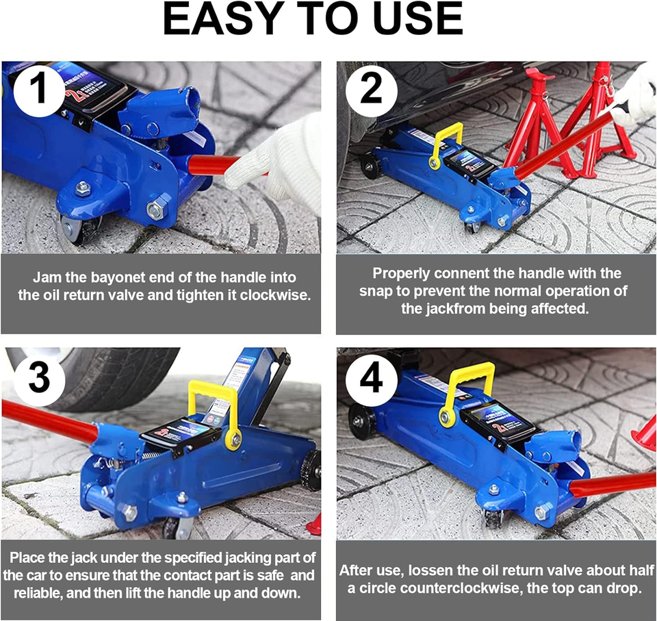 Horizontal Hydraulic Jack Handle 2 Ton Jack Handle Replacement with ...