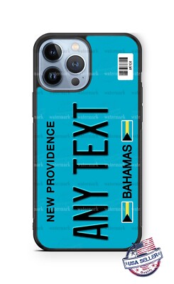 Bahamas New Providence License Plate Phone Case For iPhone i15 Samsung ...