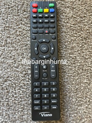 Brand New Viano Replacement TV Remote Control LEDTV15DVD, LEDTV49FHD ...