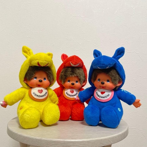 Monchichi & Rody 3-Piece Set | 20cm Dolls with Hooded Costumes, Red ...