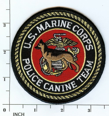 USMC Military Police CANINE Team ! color PATCH ! Marines ! MP Service ...