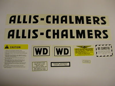 Allis Chalmers Model WD Tractor Decal Set Black NEW - FREE SHIPPING | eBay