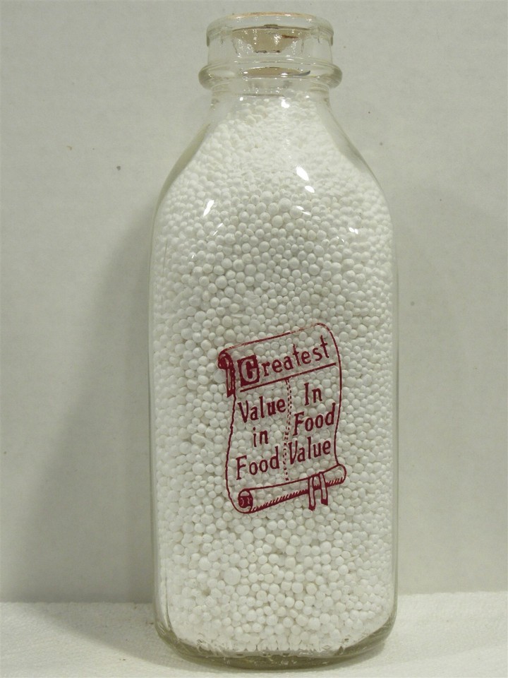 SSPQ Milk Bottle Buttrick Buttrick's Dairy Arlington MA MIDDLESEX CO ...