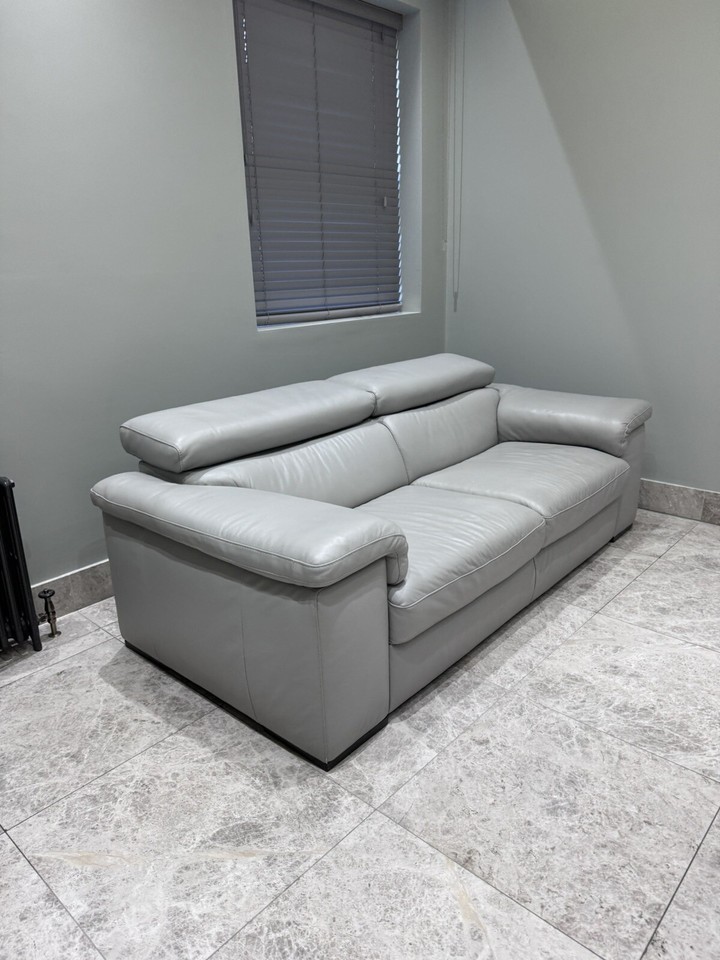 Natuzzi Full leather 3 Seater sofa Harvey’s Collection 223 Wide 100 ...