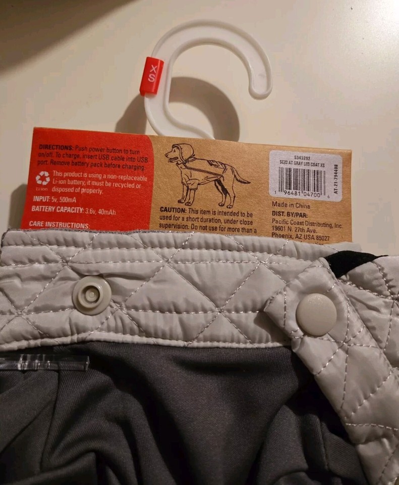 Arcadia Trail Light Up LED Dog Coat Water Resistant Bag Pouch XS | eBay