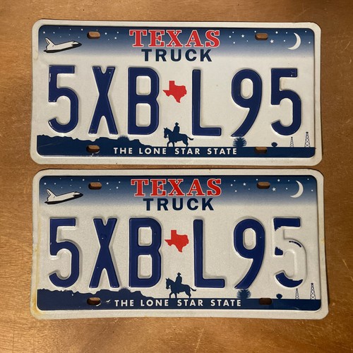 2000 Texas License Plate Pair Truck # 5XB-L95 | eBay