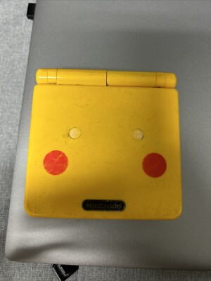 Authentic Nintendo Game Boy Advance SP Pikachu Handheld System - Yellow ...