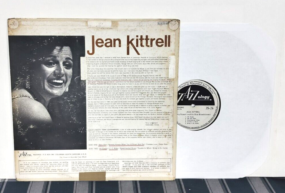 Jean Kittrell, Tony Parenti: Sings The Blues, 1966, Pops Campbell - | eBay