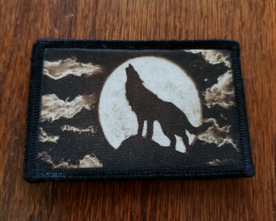 Lone Wolf Morale Patch Tactical Military Army Badge Flag USA Hook ...