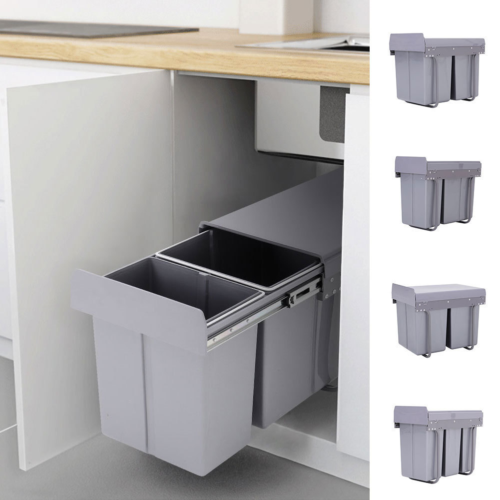 Recycle Waste Bin Sorter Recycling Pull Out Soft Close Kitchen Cabinet ...