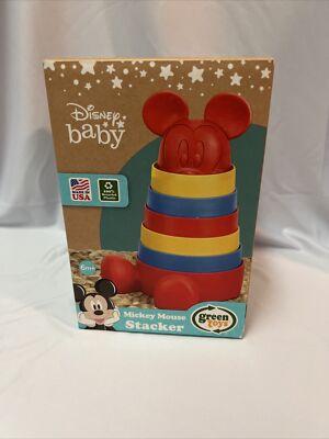 Baby Stacker Toy Disney Baby Mickey Mouse Stacking Toy Green Toys NIB ...
