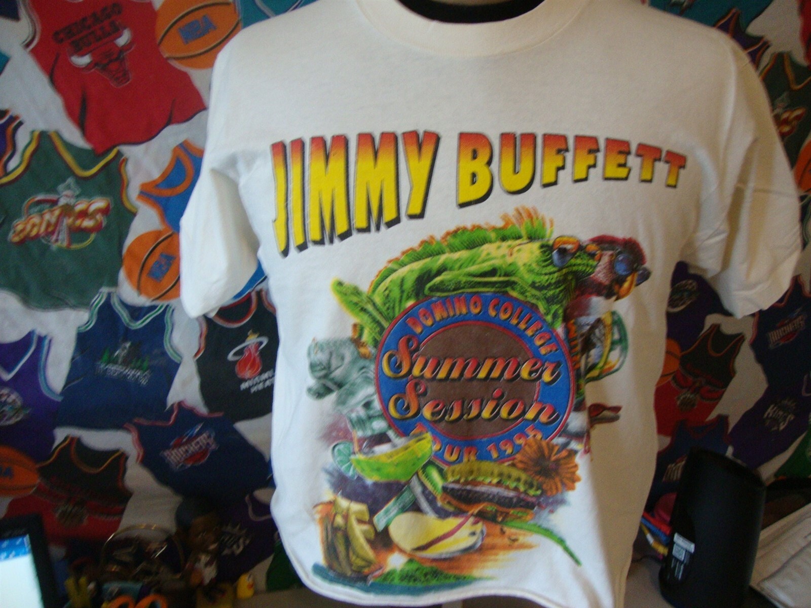 Vtg 90's 1995 Jimmy Buffett Domino College Tour Tee C… - Gem