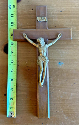 Christ 12" Wall Crucifix Plastic and Wood | eBay